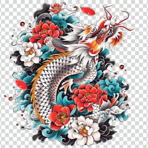 Japanese Art Tattoo Design - Pngcube