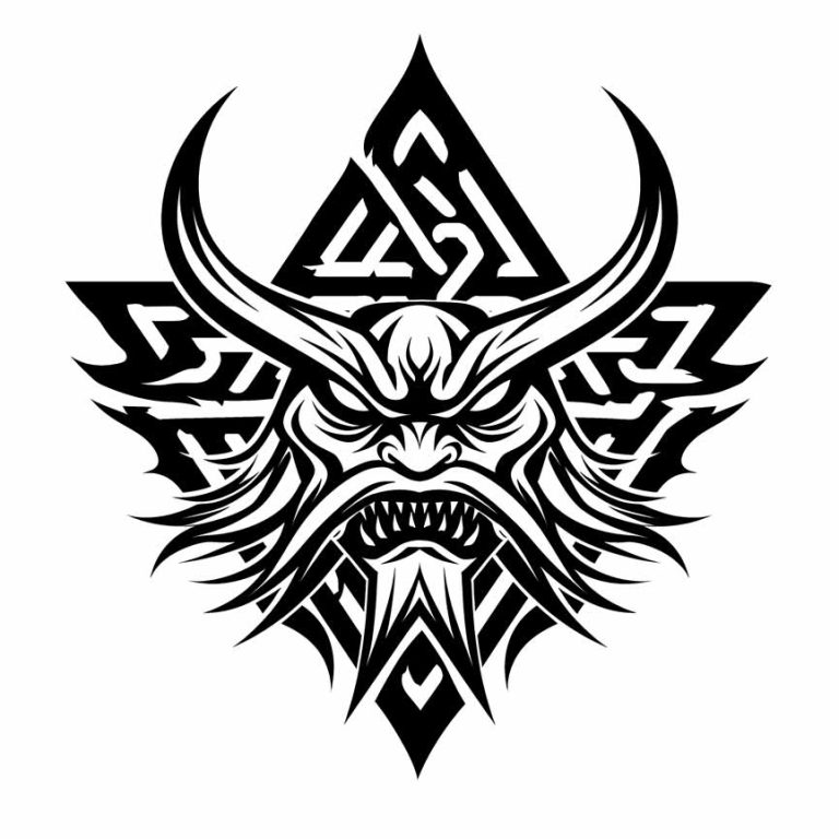illustration harsh high contrast Celtic symbol tattoo design ...
